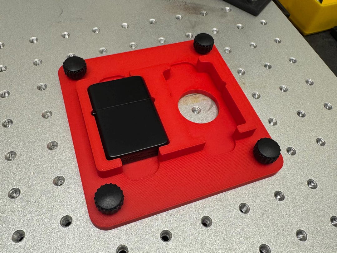 Windproof Lighter Laser Engraving Jig – Fits 25mm Base Holes – PLA ...