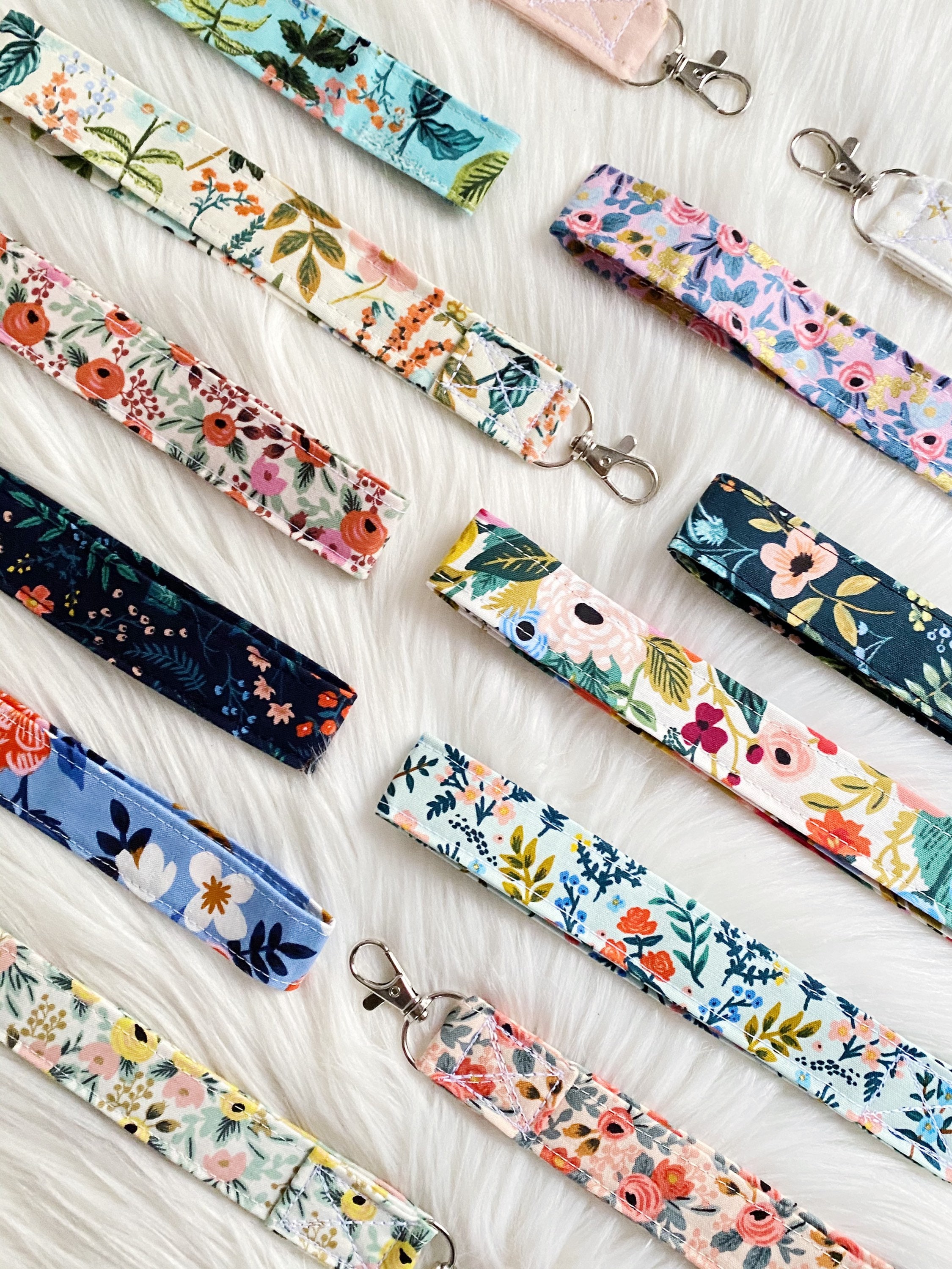 FABRIC LANYARDS Cute Key Holders Cute Keychains Floral - Etsy