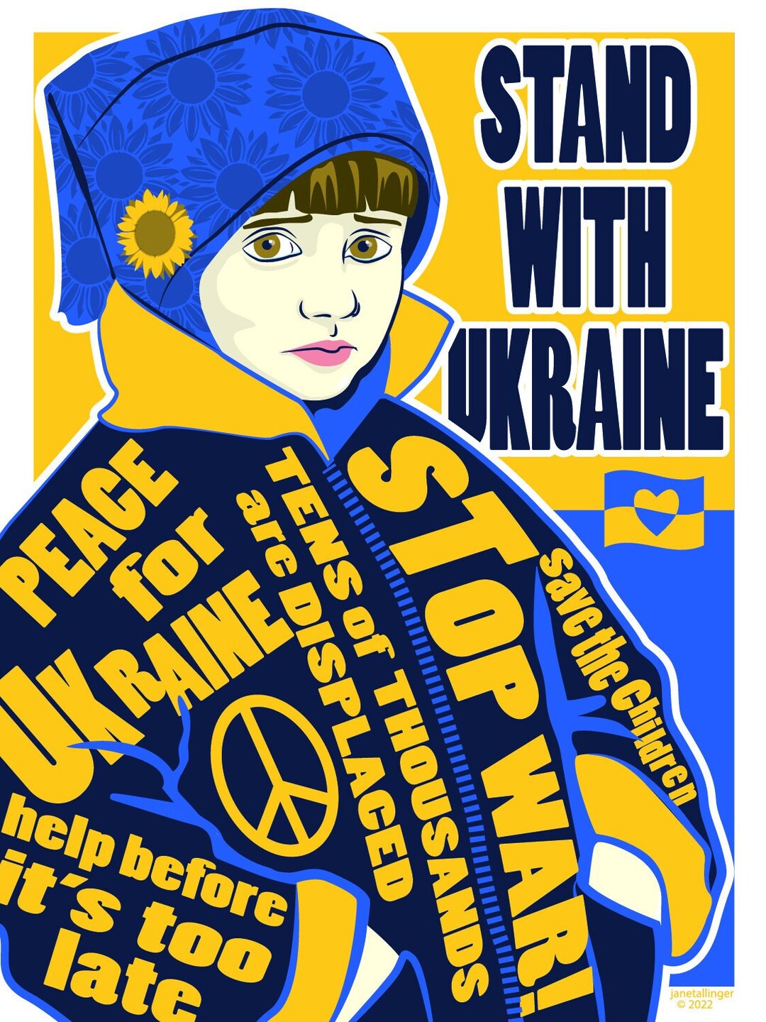 Stand With Ukraine Support Poster - Etsy
