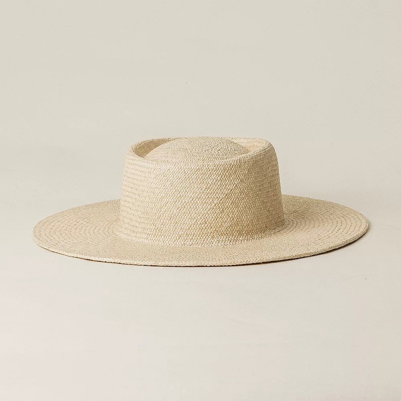 CREMA - 100% Sustainable Wide Brim Straw Boater Made in the United ...