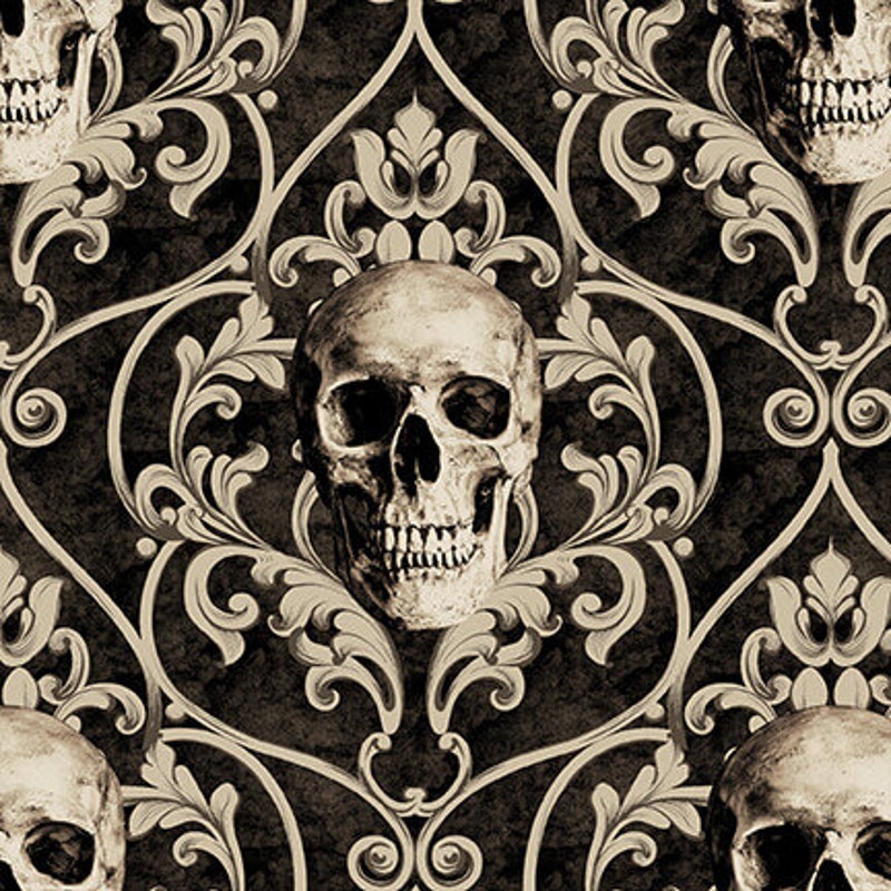 Skull Damask - Etsy