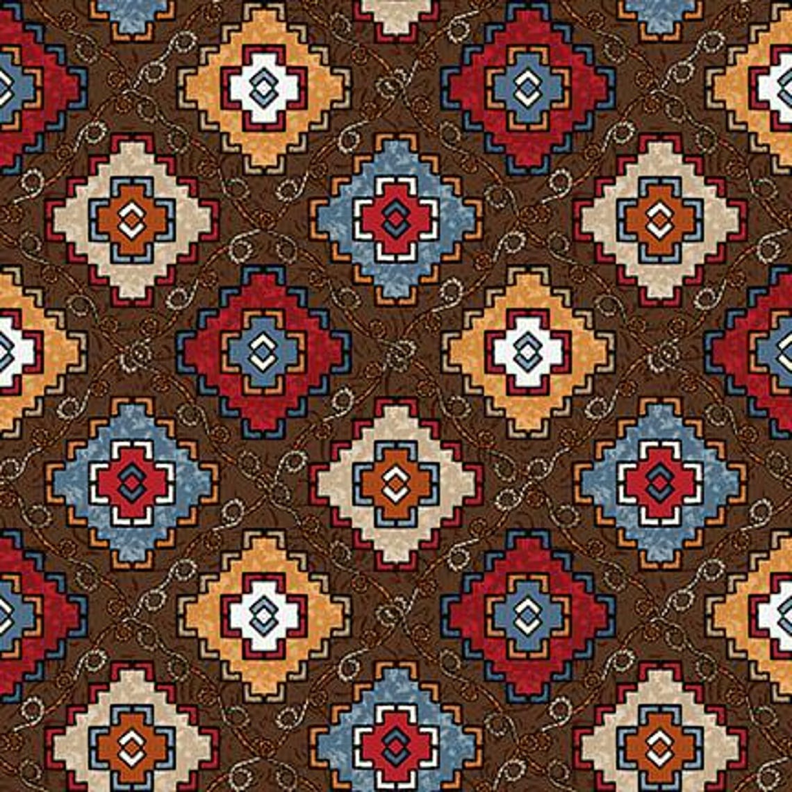 Western View - Henry Glass 1598-33 Multi Aztec. Priced by the Half Yard ...