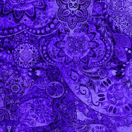 Quilting Treasures 26956 V Bohemian Rhapsody Deep Purple. - Etsy