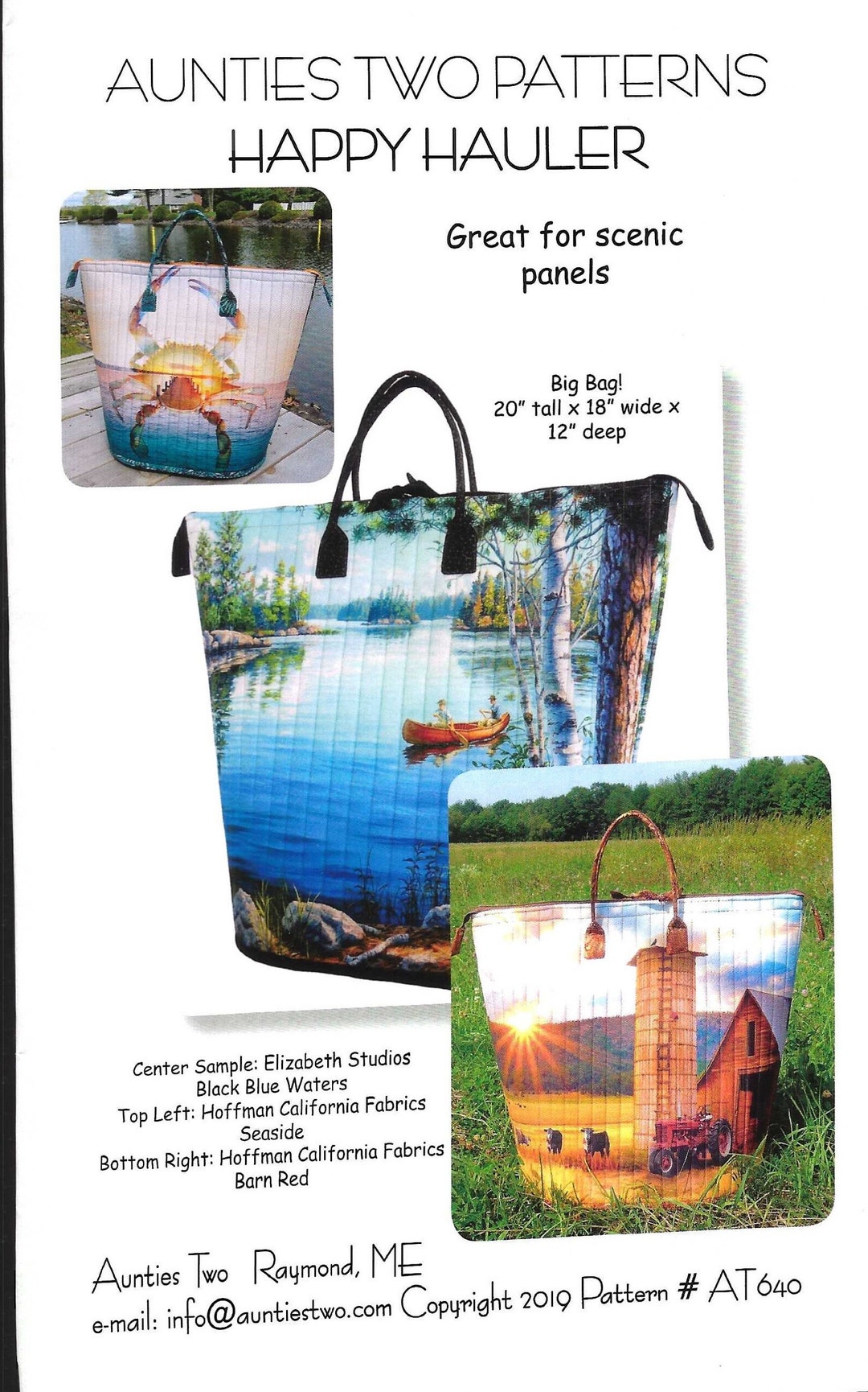 Aunties Two Patterns Happy Hauler - Etsy