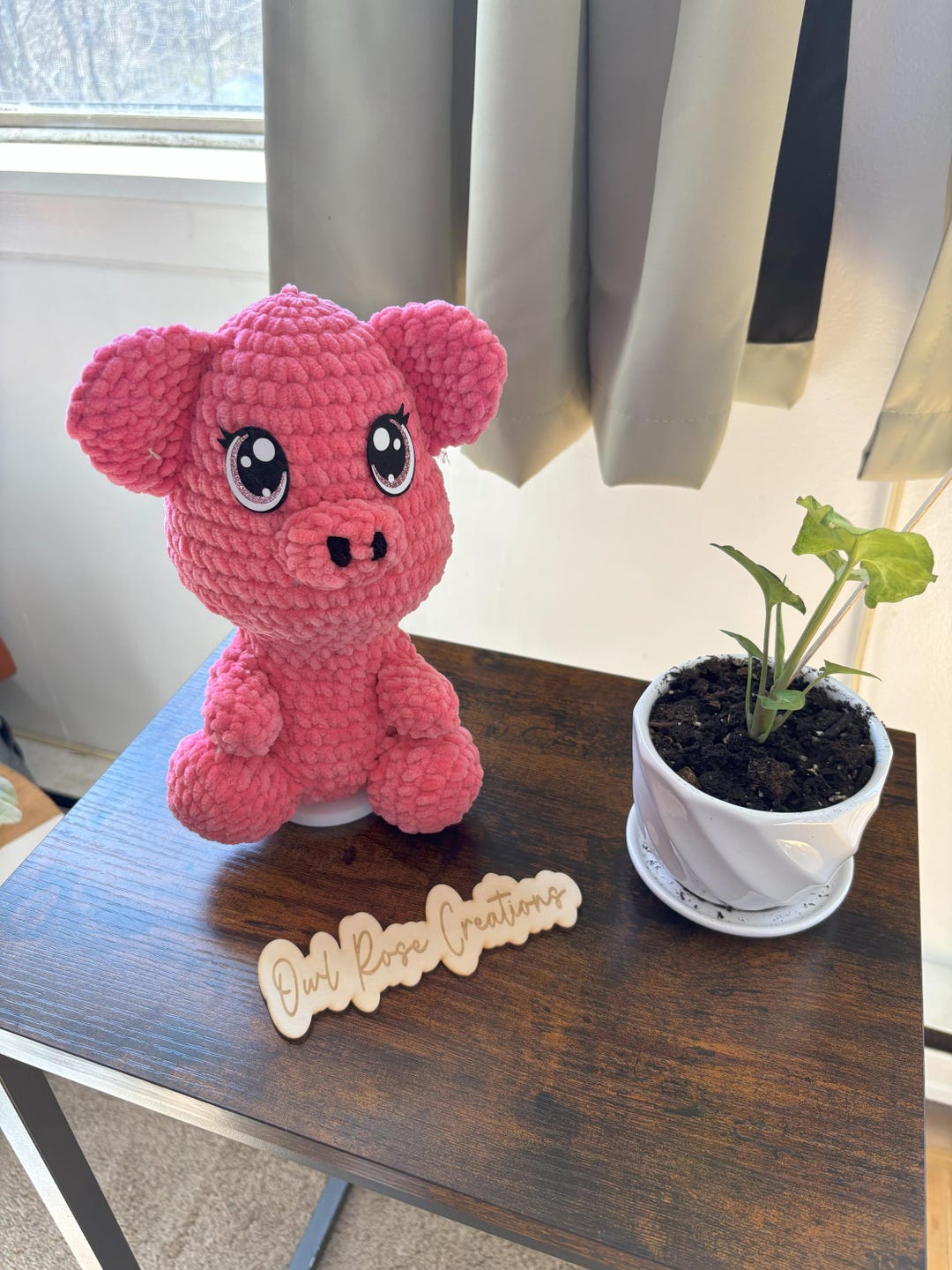 Pink Pig Plushie, Soft Cuddle Toy, Cute Plushie, Pig Stuffed Animal ...