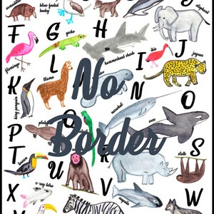 Animales del alfabeto, animales salvajes, animal ABC, decoración de la ...