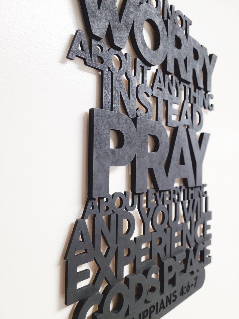 Pray Scripture Wall Sign | Christian Home Dècor |do Not Worry About ...