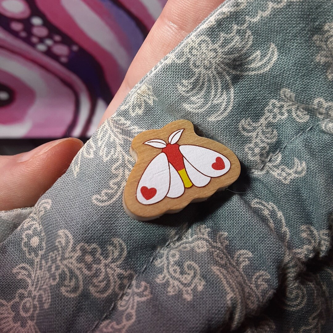 Medicinal Moth Mini Wood Pin DESTOCK - Etsy
