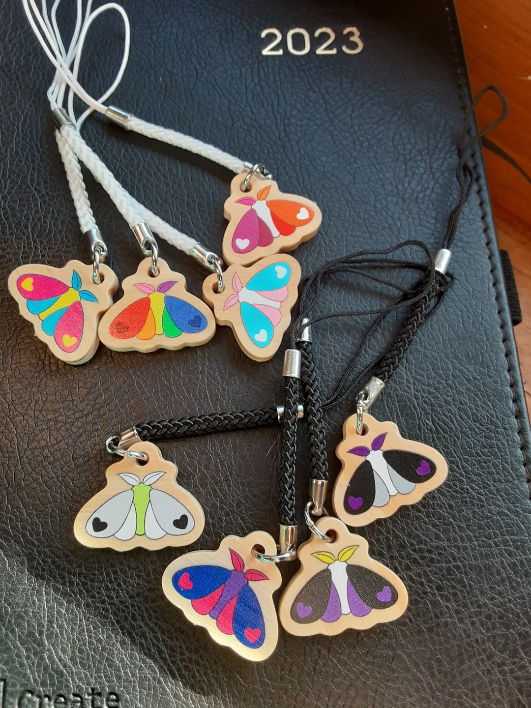 Pride Moth Mini Wood Charms - Etsy
