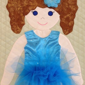Paper Doll Quilt Tutu Outfit - Sparkly Teal Blue Tutu, Ballet Shoes ...