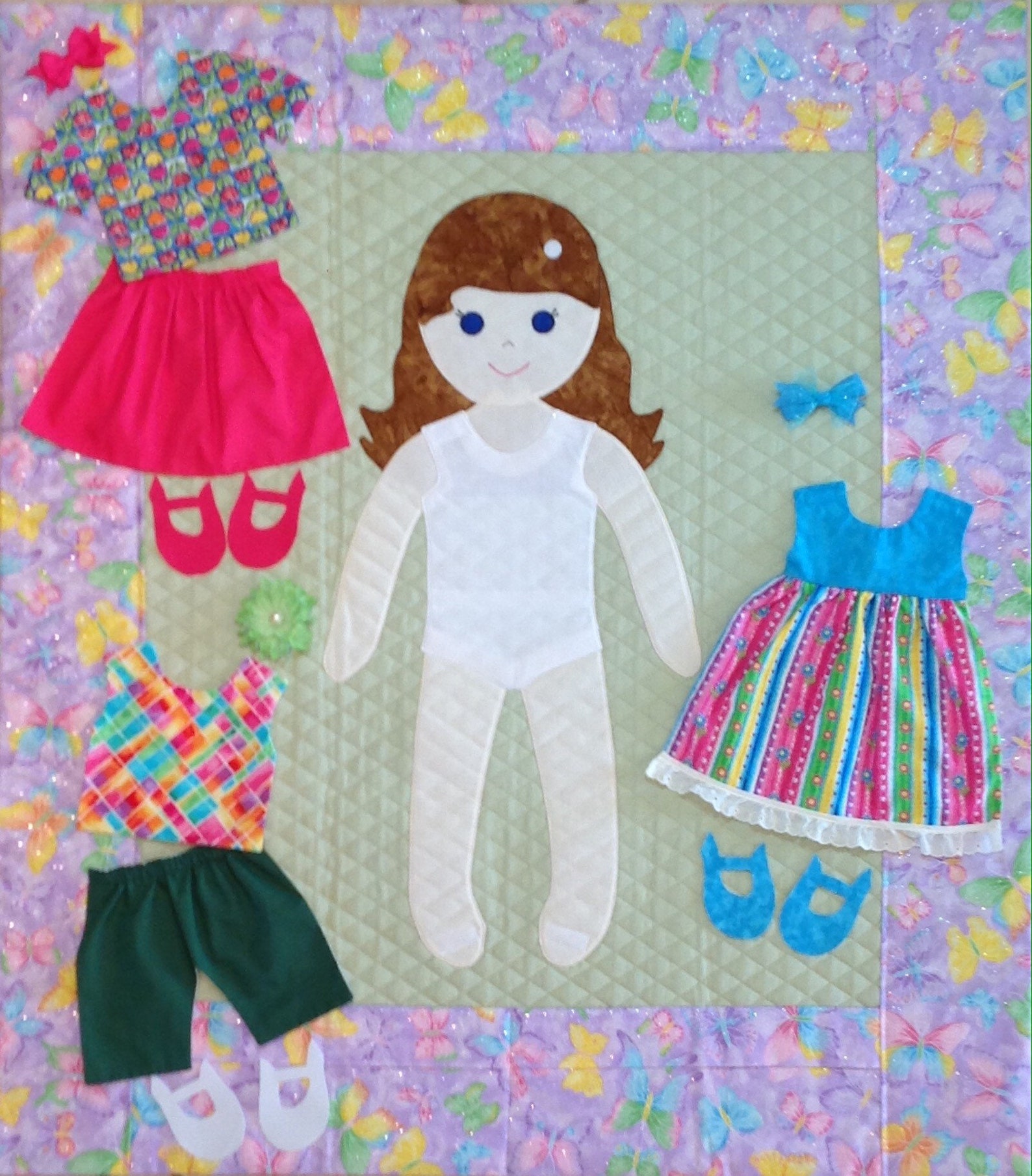 Paper Doll Quilt Pattern With Outfits for Girl, Sewer and Quilter ...