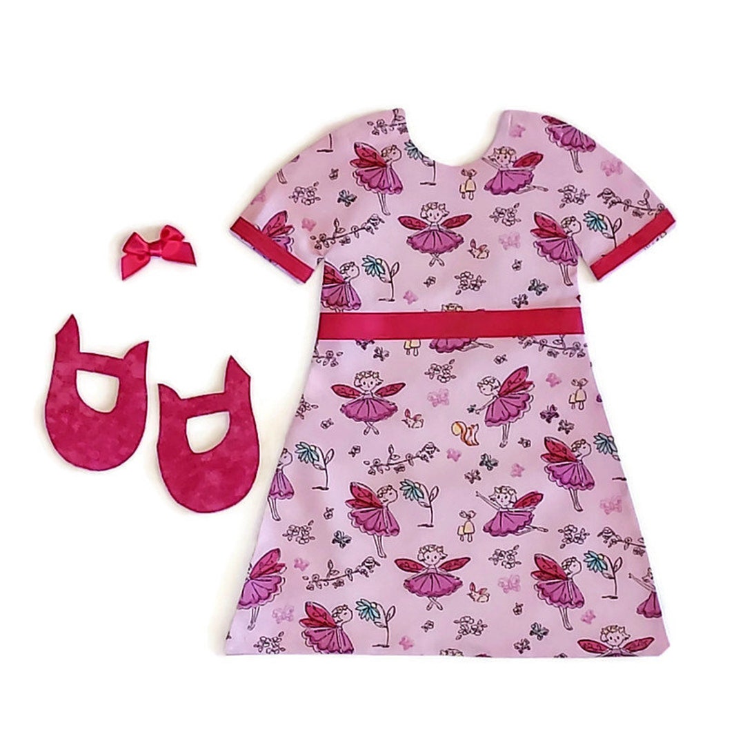 Paper Doll Quilt Outfit One Piece Dress With Playful Bright Pink ...