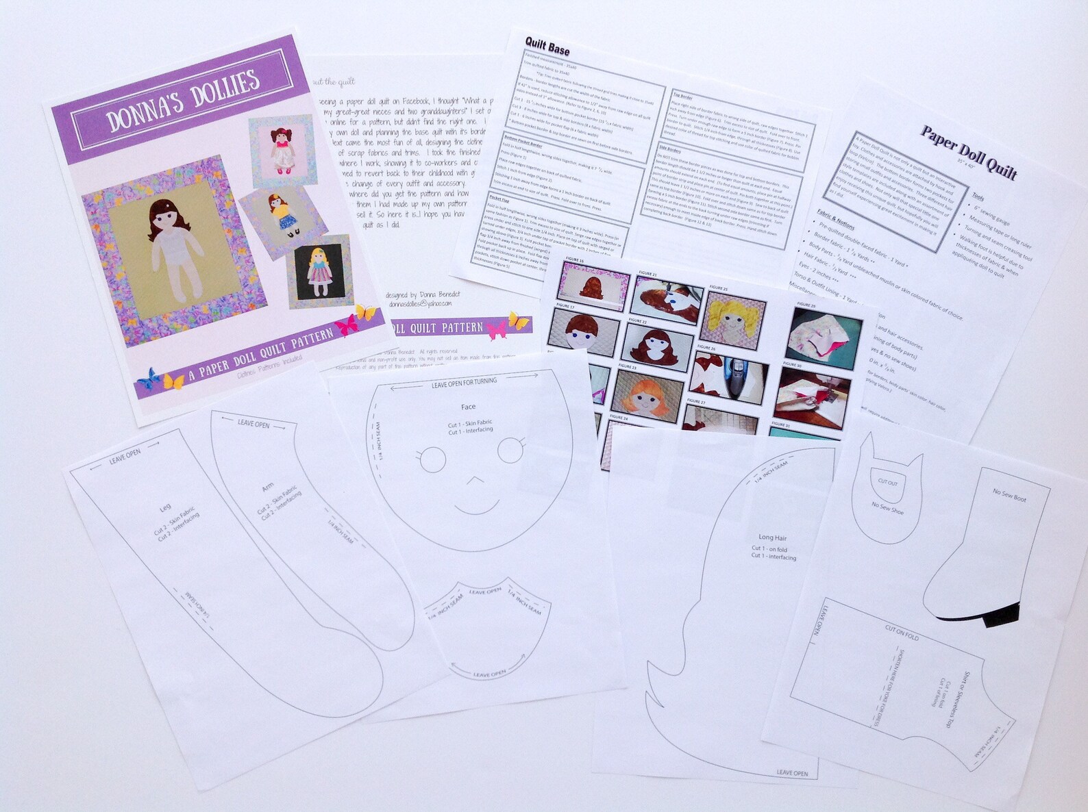 Paper Doll Quilt Pattern With Outfits for Girl, Sewer and Quilter ...