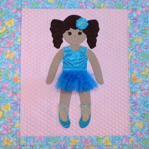Paper Doll Quilt Tutu Outfit - Sparkly Teal Blue Tutu, Ballet Shoes ...