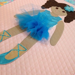 Paper Doll Quilt Tutu Outfit - Sparkly Teal Blue Tutu, Ballet Shoes ...