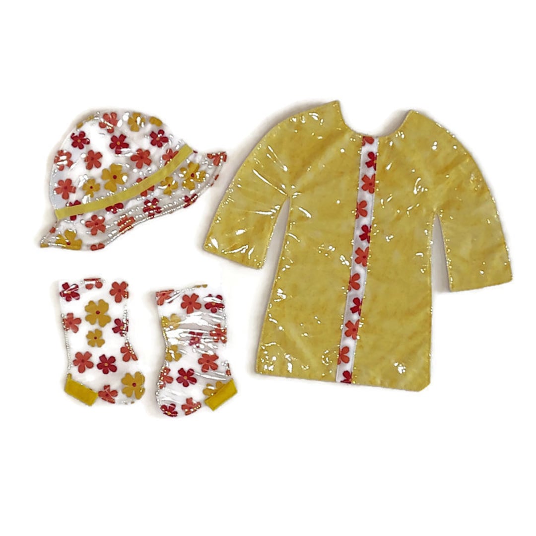 Rain Gear Outfit for Paper Doll Quilt With Matching Yellow Rain Coat ...