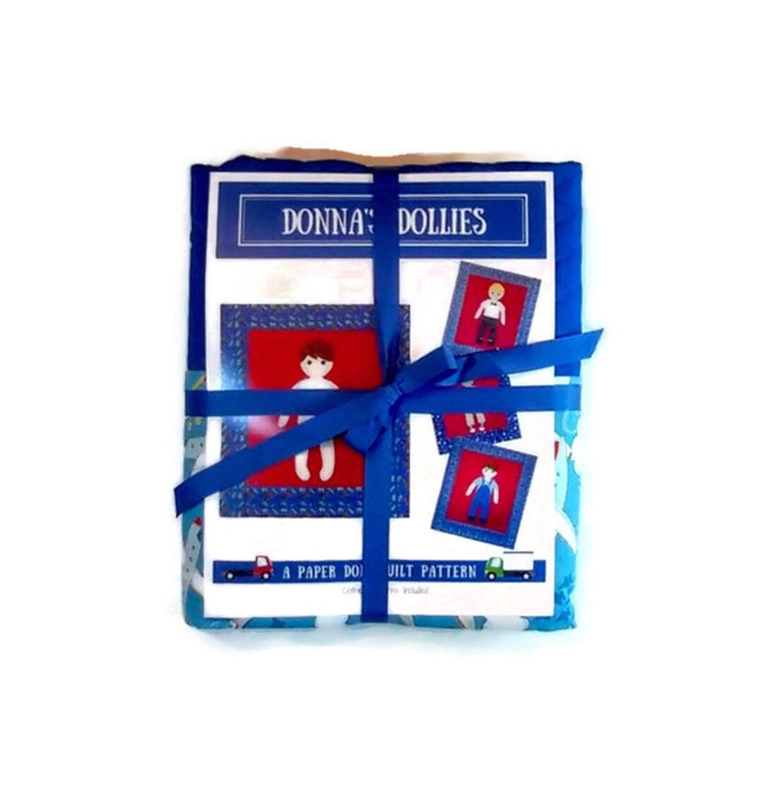 Royal Blue Paper Doll Quilt Kit and Pattern for Baby or Young Boy ...