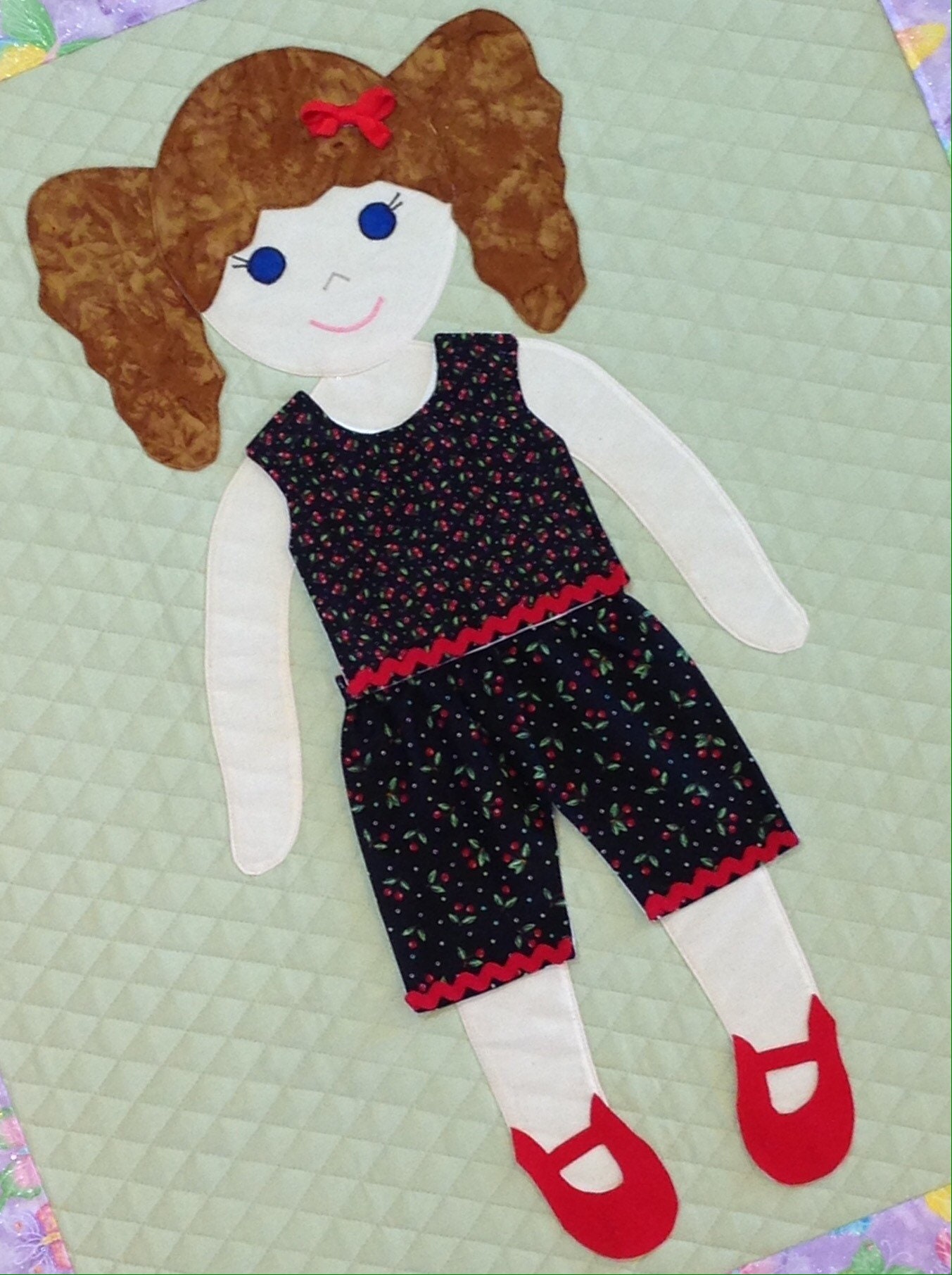Girl Paper Doll Quilt Pattern With Clothes for Quilter or Sewer, Dress ...