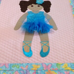 Paper Doll Quilt Tutu Outfit - Sparkly Teal Blue Tutu, Ballet Shoes ...