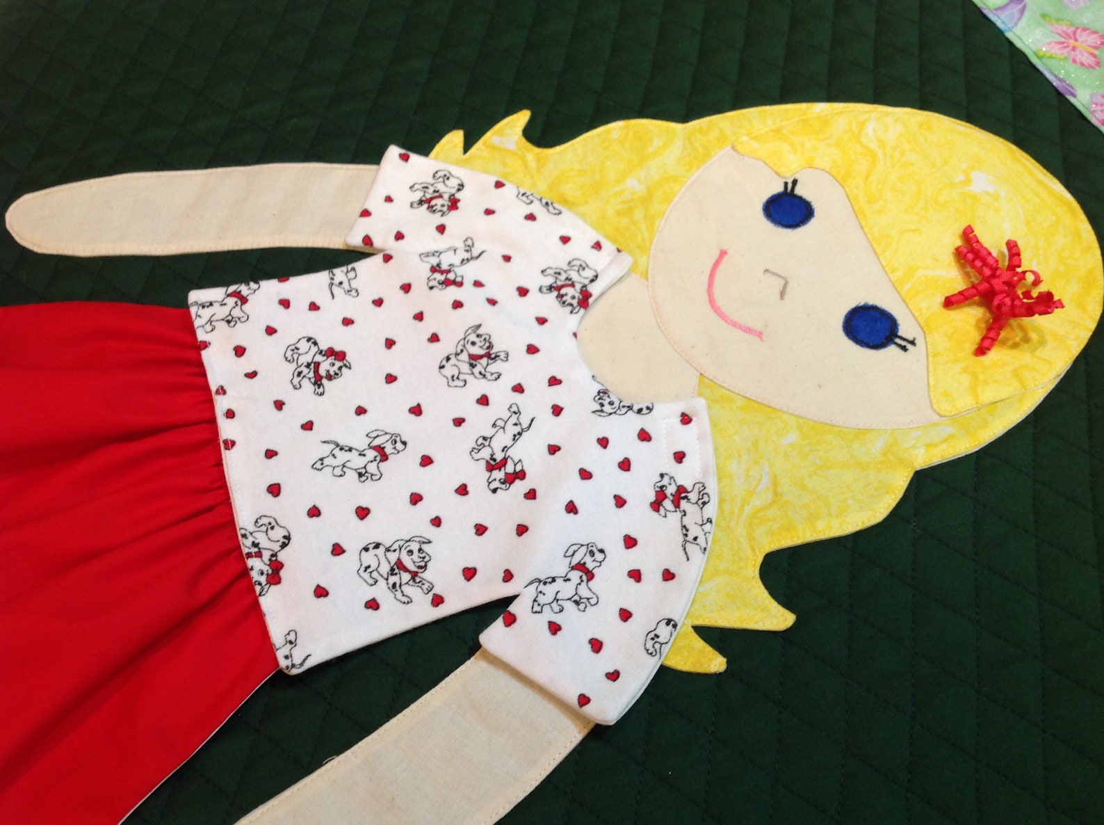 Girl Paper Doll Quilt Pattern With Clothes for Quilter or Sewer, Dress ...