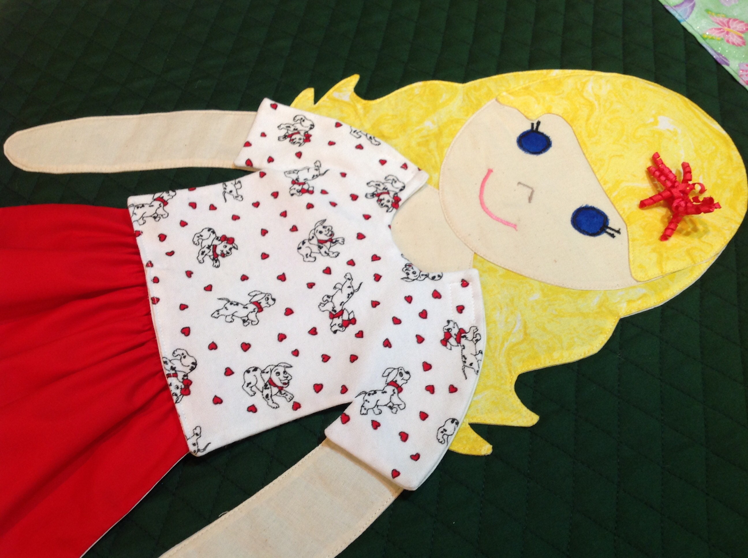 Girl Paper Doll Quilt Pattern With Clothes for Quilter or Sewer, Dress ...