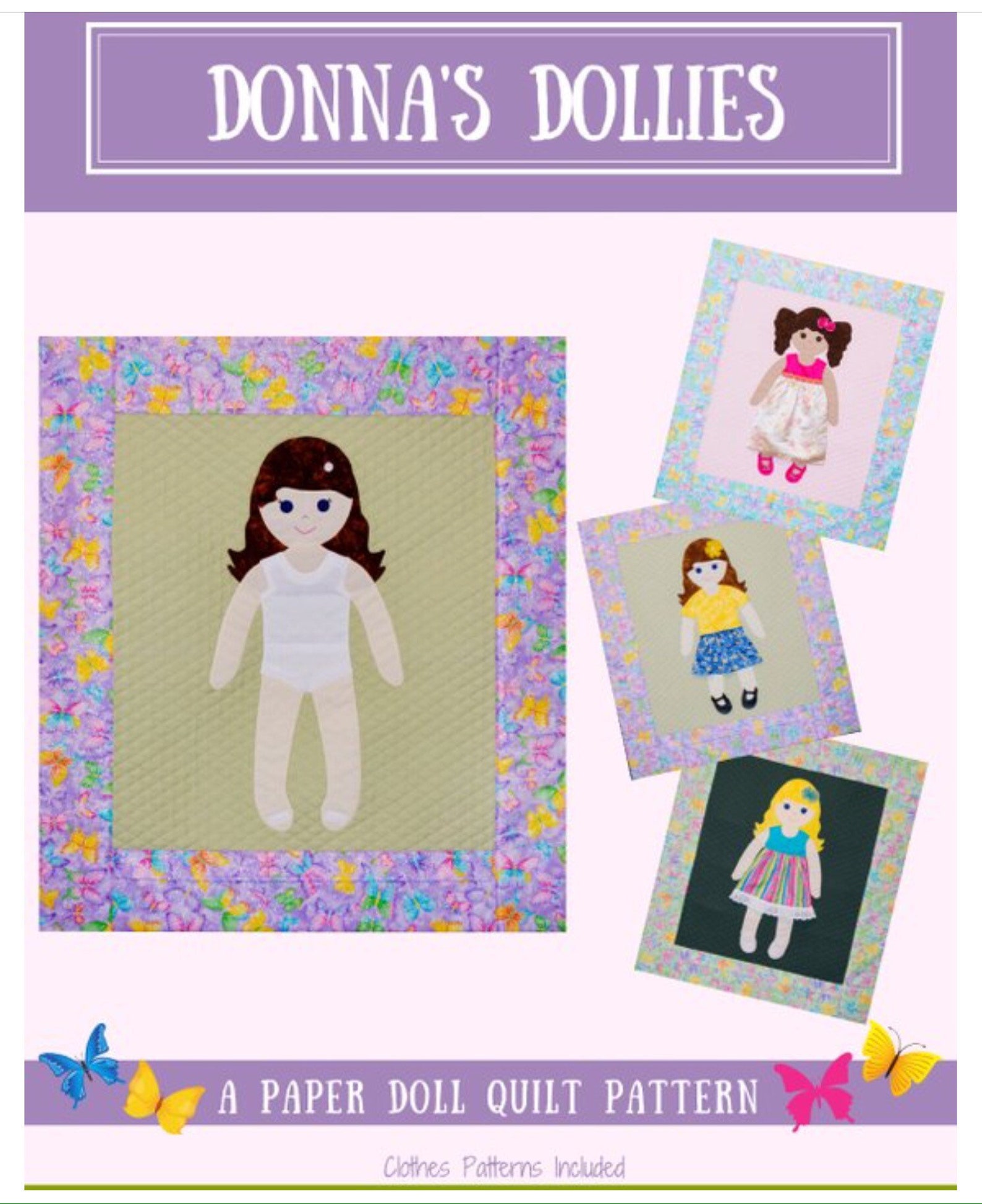 Girl Paper Doll Quilt Pattern With Clothes for Quilter or Sewer, Dress ...