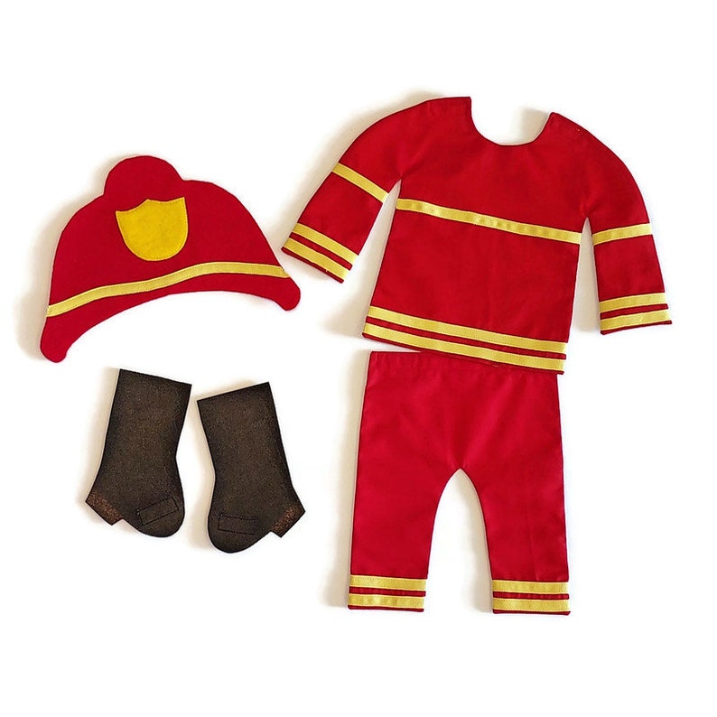 Firefighter Outfit for Paper Doll Quilt With Red Shirt Pants - Etsy