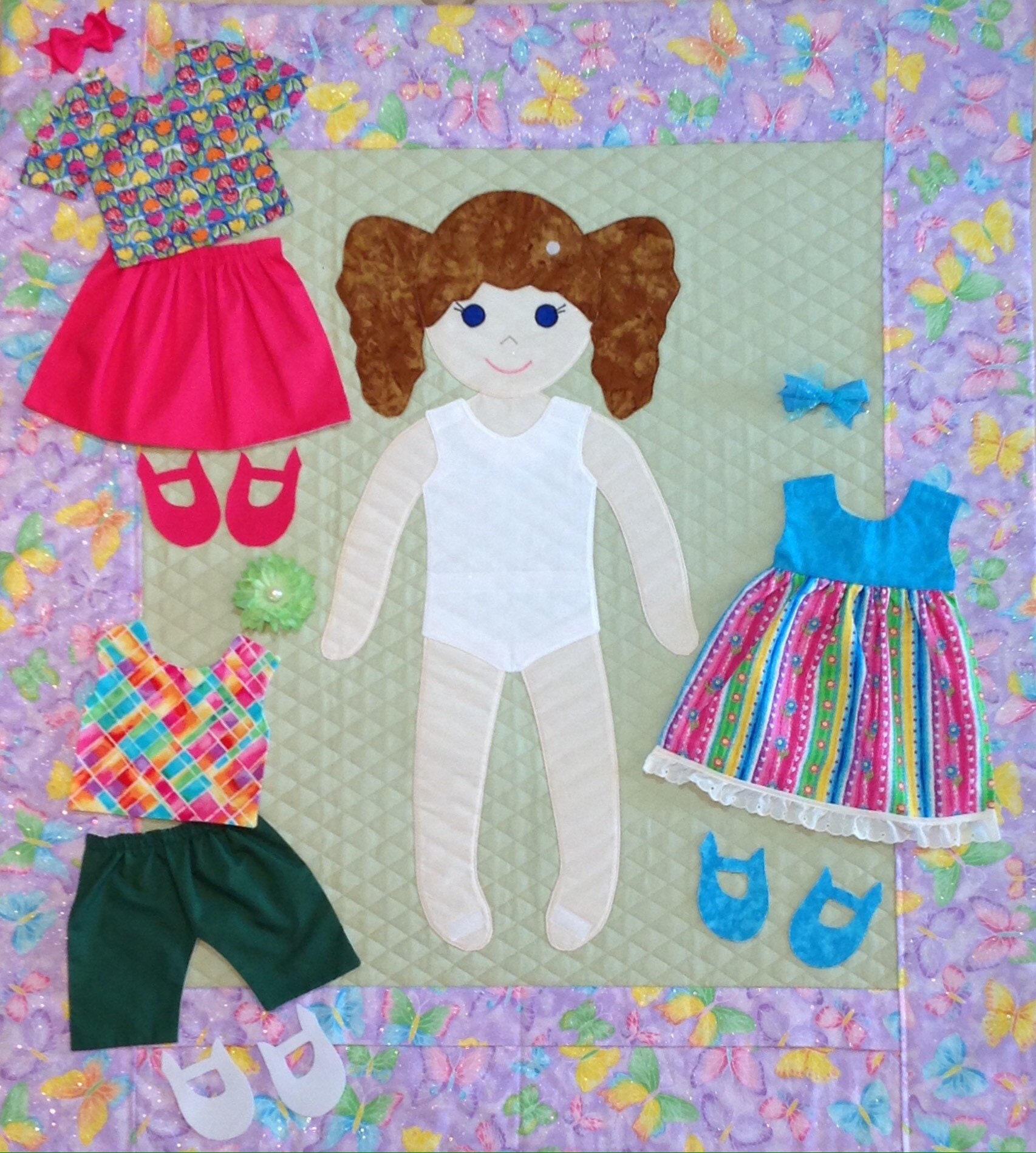 Combined Paper Doll Quilt Pattern for Girl and Boy, Paper Doll Blanket ...