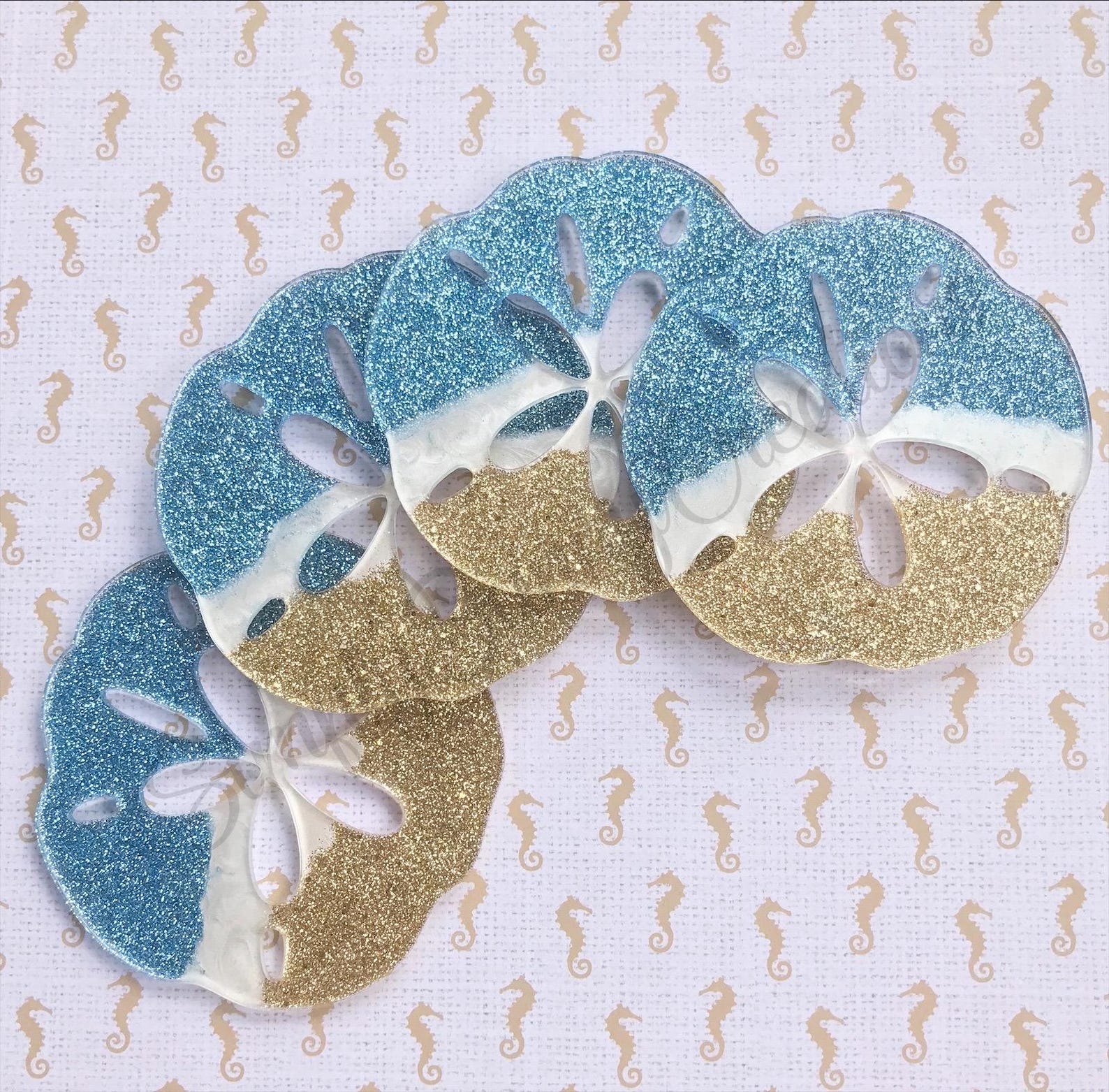 Beach Inspired Sand Dollar Coasters - Etsy