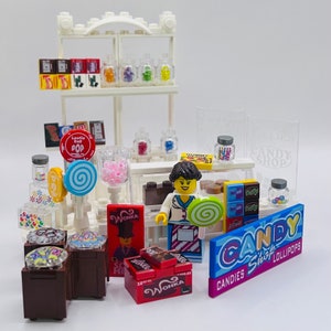 Victorian Candy Shop Deluxe MOC Fixture for Minifigures, Custom Lego - Etsy