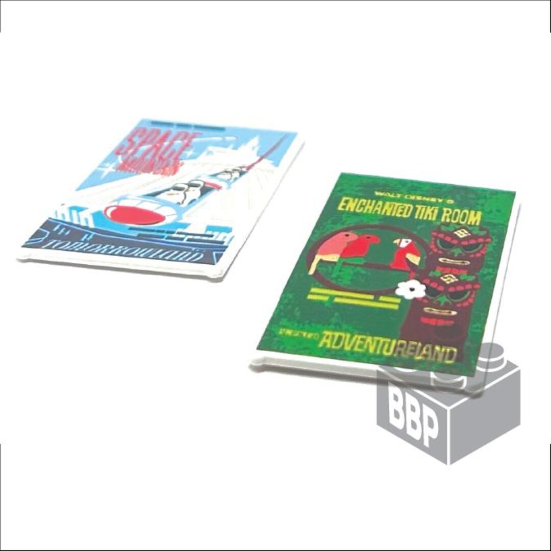 Posters, Set C Theme Park Tiki and Space Mountain, Lego Custom, Mini ...