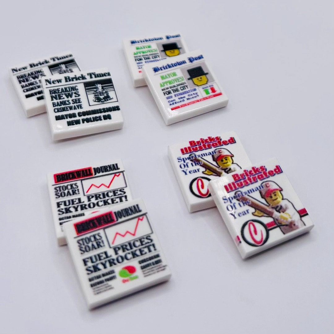 Newspaper Tiles, Custom Made Pieces for Lego Minifigure - Etsy