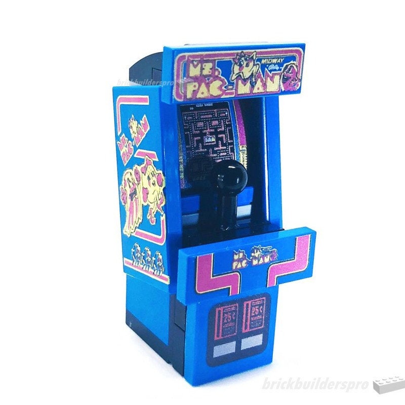 Blue Arcade Machine Build, Ms Pac Man Theme, Minifigure Scale, Custom ...