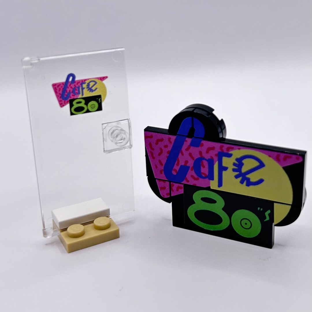 Cafe 80s Back to the Future Sign Set, Custom Lego - Etsy