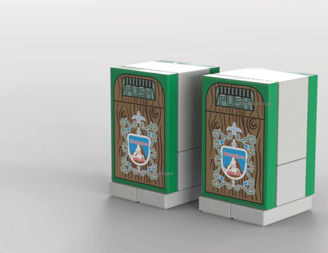 Matterhorn Trash Can for Theme Park, Custom Made Pieces for Lego ...