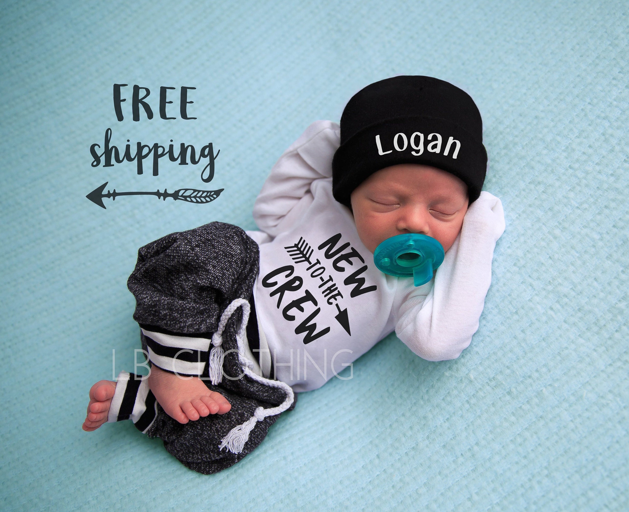 PERSONALIZED NEWBORN BOY Coming Home Outfit /baby boy hat/baby | Etsy