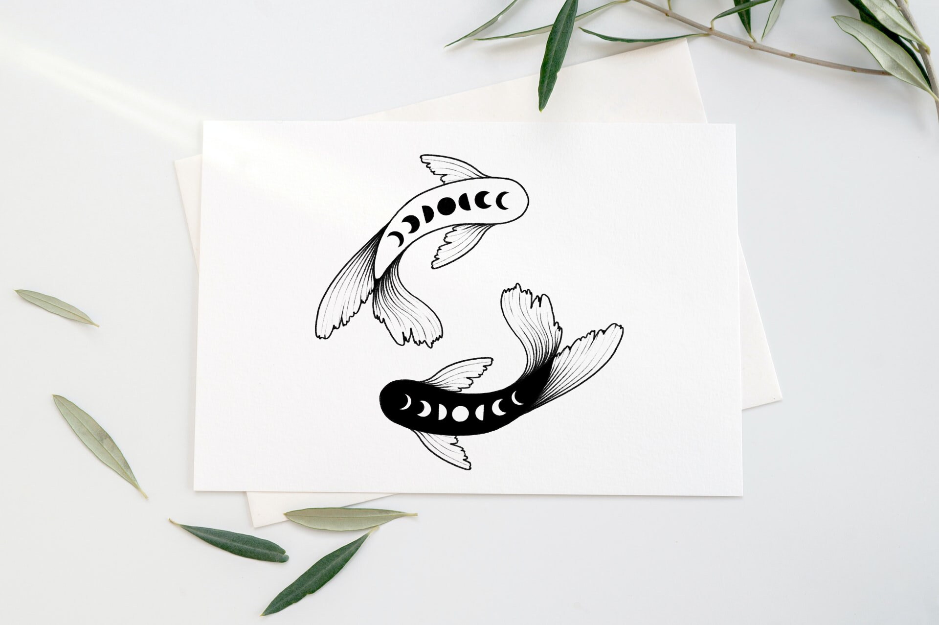 Matching Tattoo Design - Koi Carp - Etsy