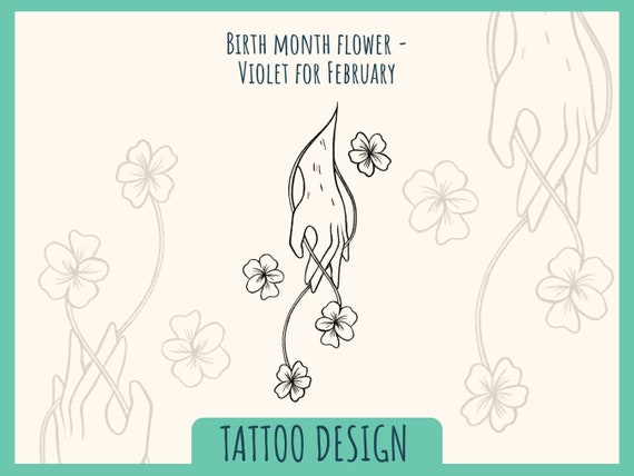 Tattoo Design February Birth Month Flower - Etsy