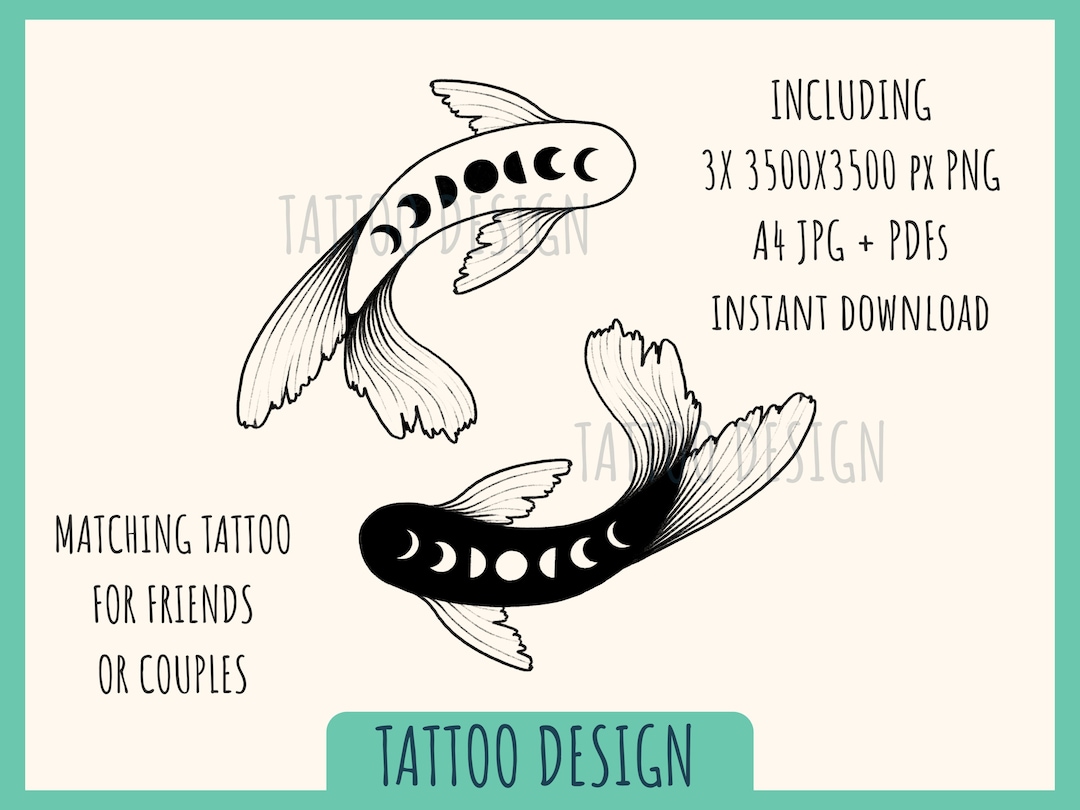 Matching Tattoo Design - Koi Carp - Etsy
