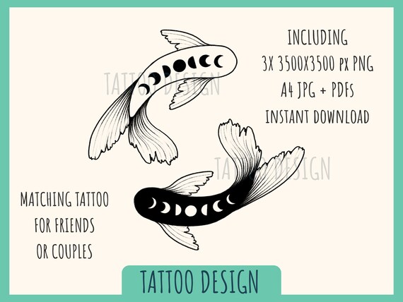 Matching Tattoo Design Koi Carp - Etsy