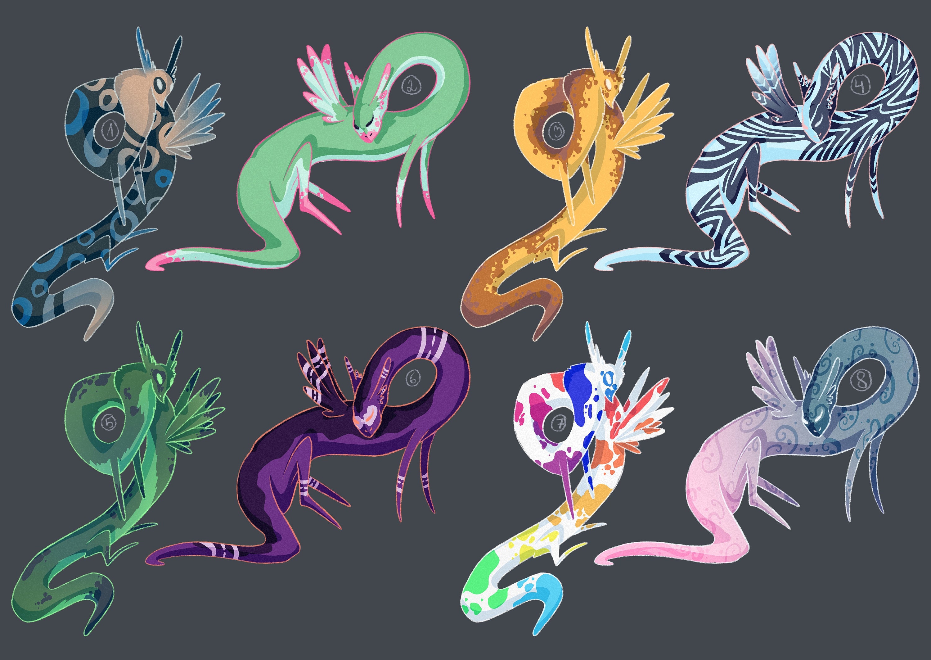 Flying Socks Furry Feral Monster Adoptables Dragons Worms With Wings - Etsy