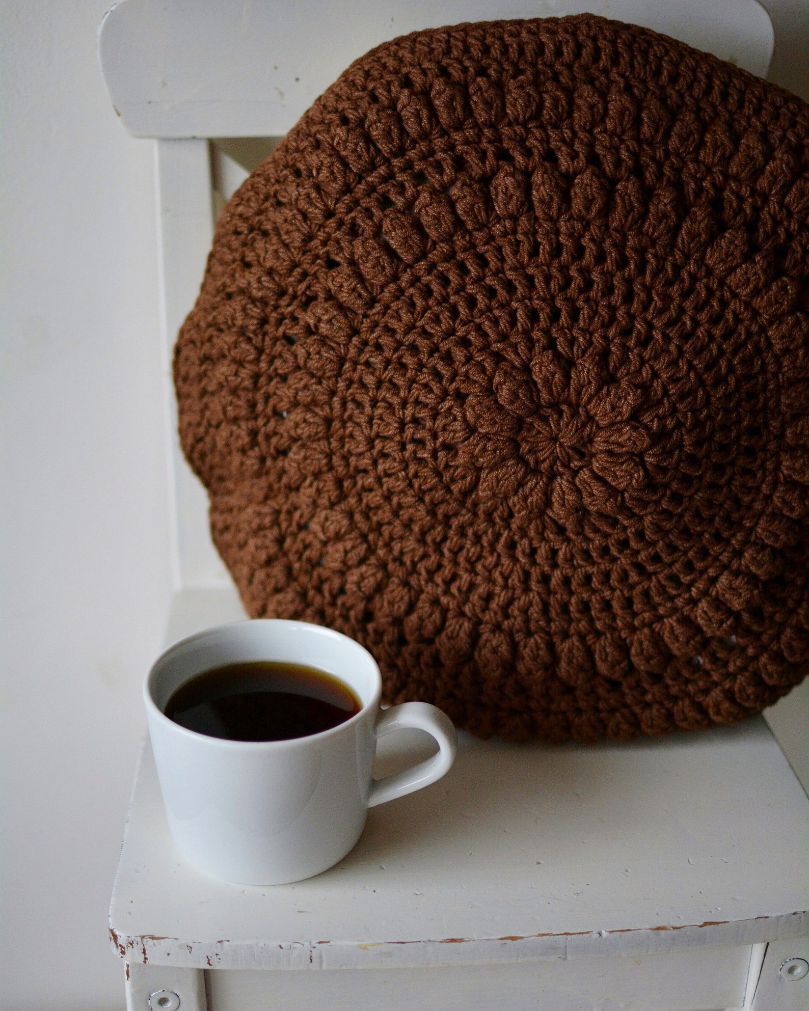 Crochet Pillow Cover Round Crochet Pillow Decorative Cushion - Etsy Canada