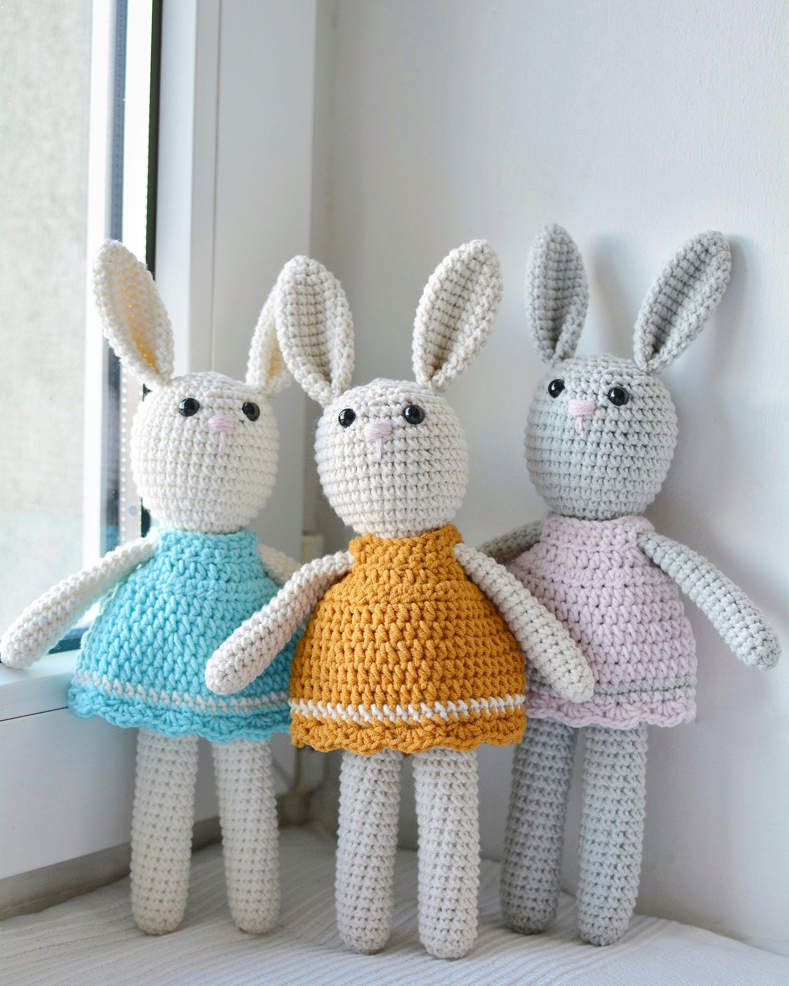 Crochet Bunny Bunny Toy for Kids Amigurumi Bunny Stuffed | Etsy