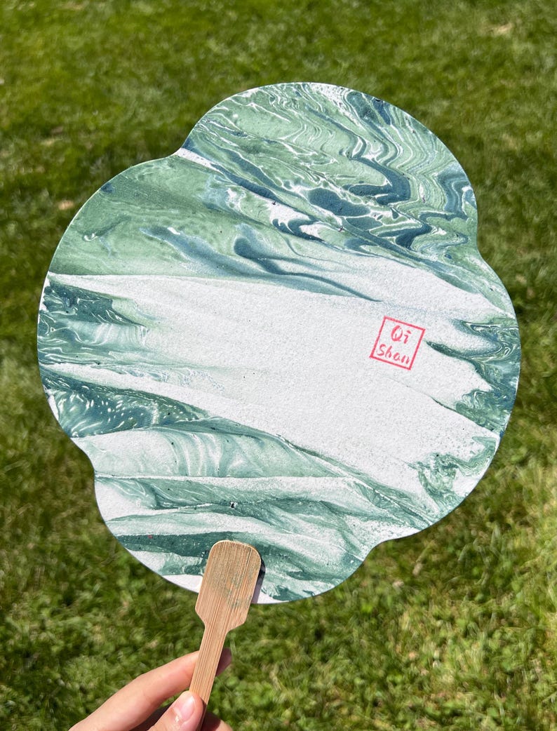 Unique Gift One-of-kind Original Handmade Chinese Traditional Art Fan ...