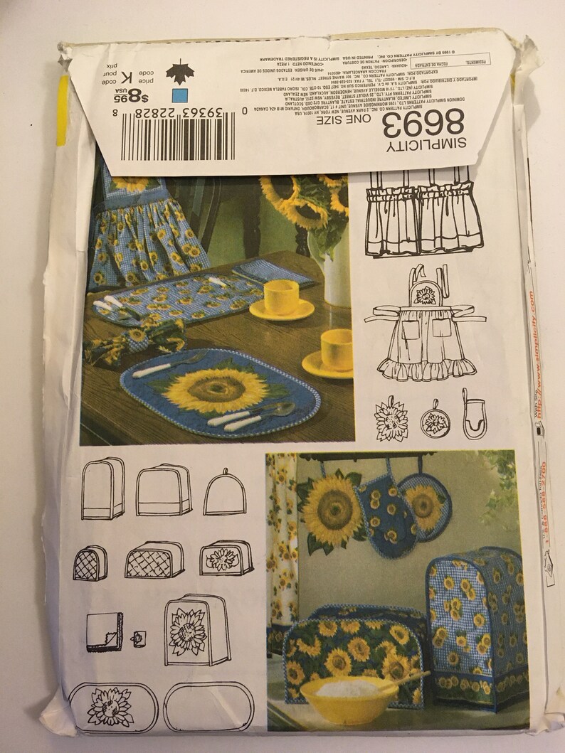 Simplicity - Pattern # 8693 - Kitchen Accessories Uncut With ...