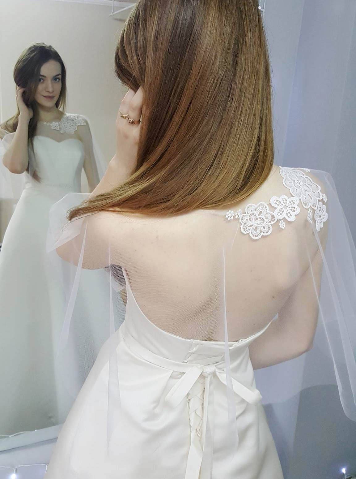 Capa de boda Boho capelet de boda de tul separaciones | Etsy