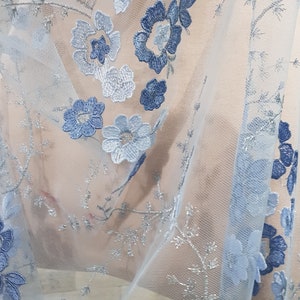 Blue 3D Floral Wedding Cape, Flowers Wedding Cape, Petal Leaves Cape ...