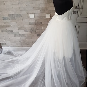 Tulle Detachable Wedding Train, Extra Long Removable Wedding Train ...