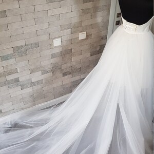 Tulle Detachable Wedding Train, Extra Long Removable Wedding Train ...
