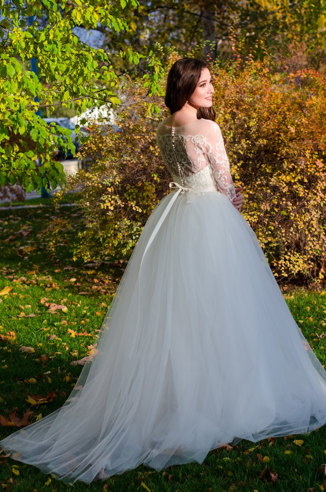 Tulle Detachable Wedding Train, Extra Long Removable Wedding Train ...